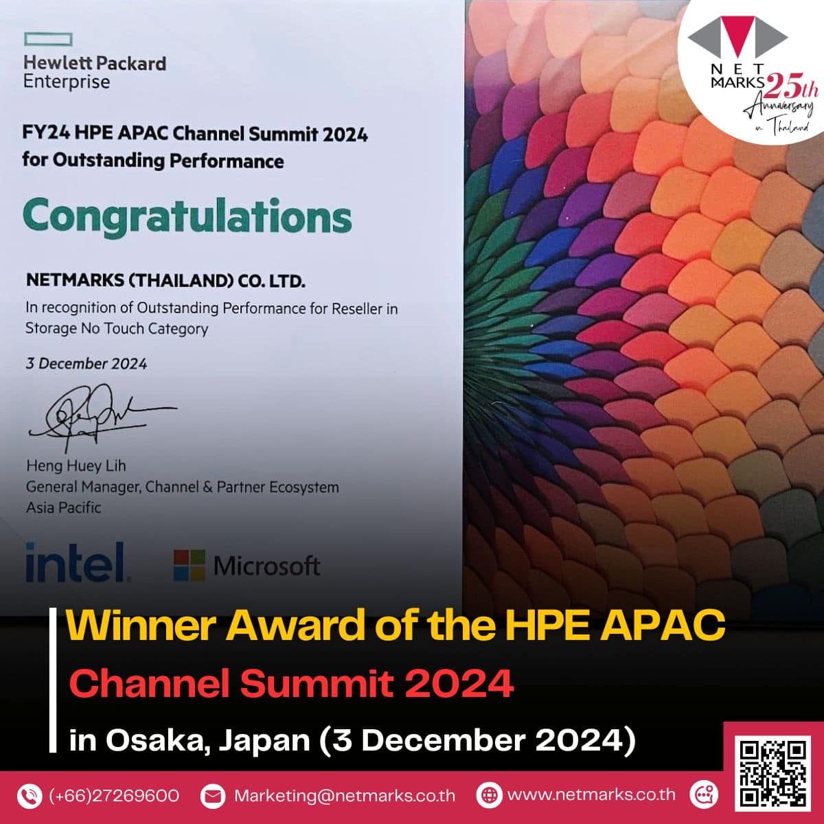 Netmarks คว้ารางวัล Winner Award of the HPE APAC Channel Summit 2024 ...